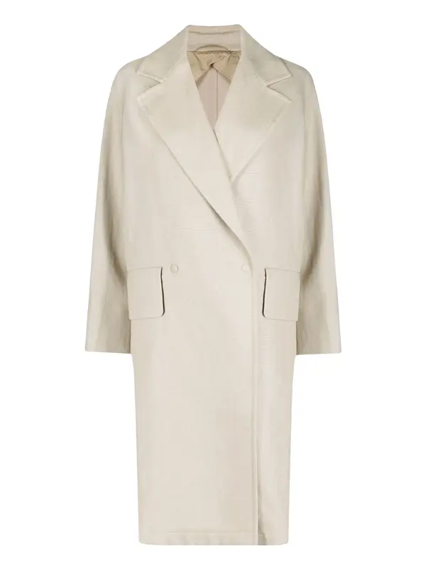 Max Mara Double-breasted Duster Coat - Neutrals