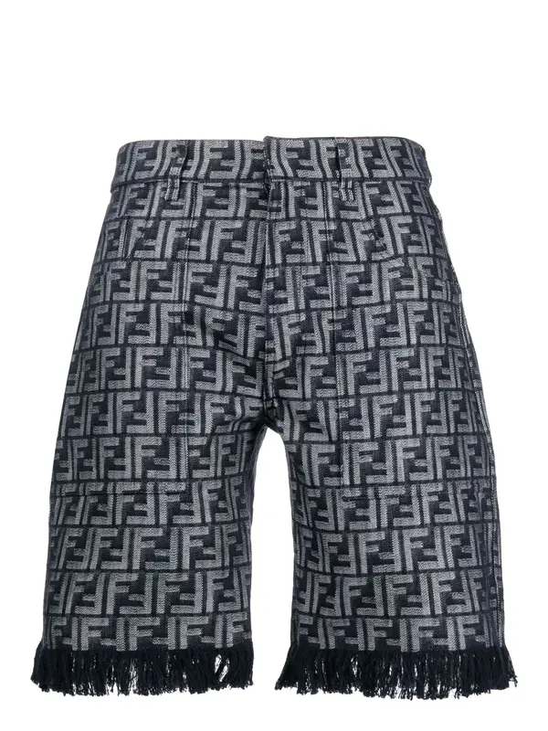 Fendi Monogram Bermuda Shorts - Blue