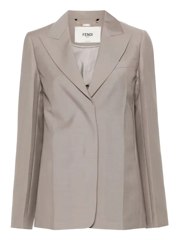 Fendi Single-breasted Blazer - Neutrals