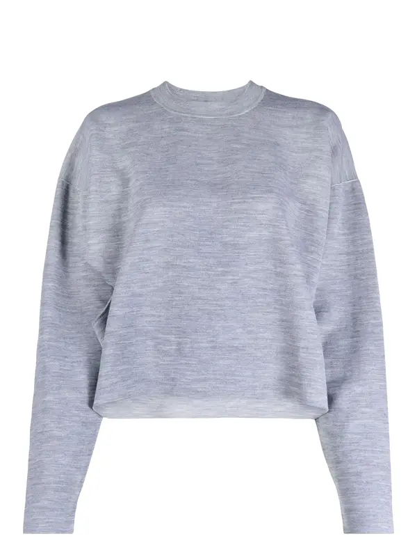 Fendi Cut-out Detailing Cropped Jumper - Grey