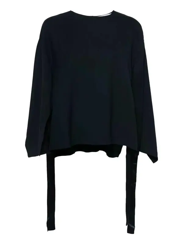 Erika Cavallini Side-slit Cady Blouse - Blue