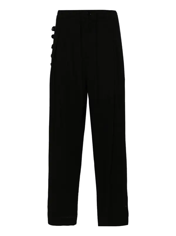 WALES BONNER Menelik Drop-crotch Trousers - Black