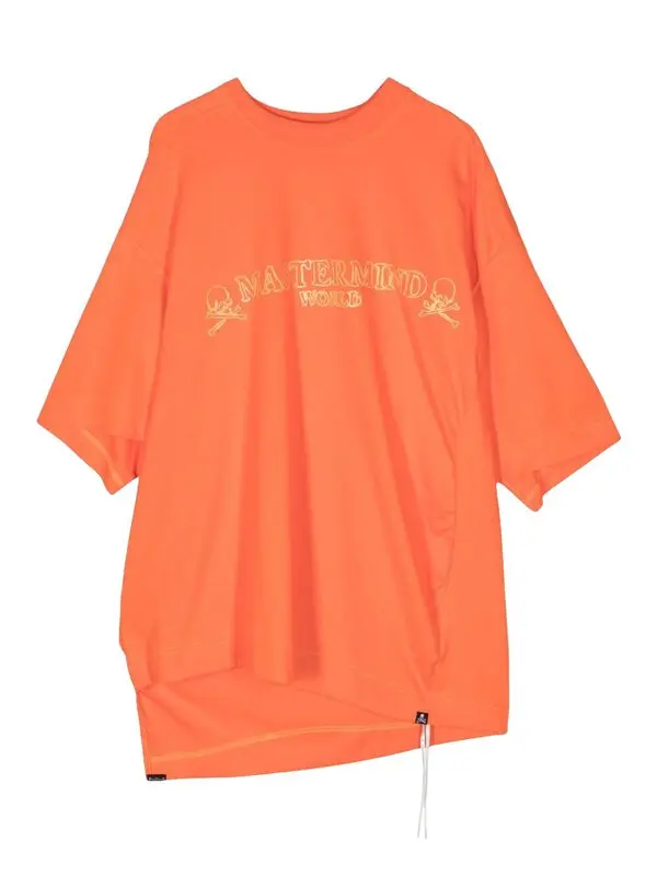 MASTERMIND WORLD Logo-print Cotton T-shirt - Orange