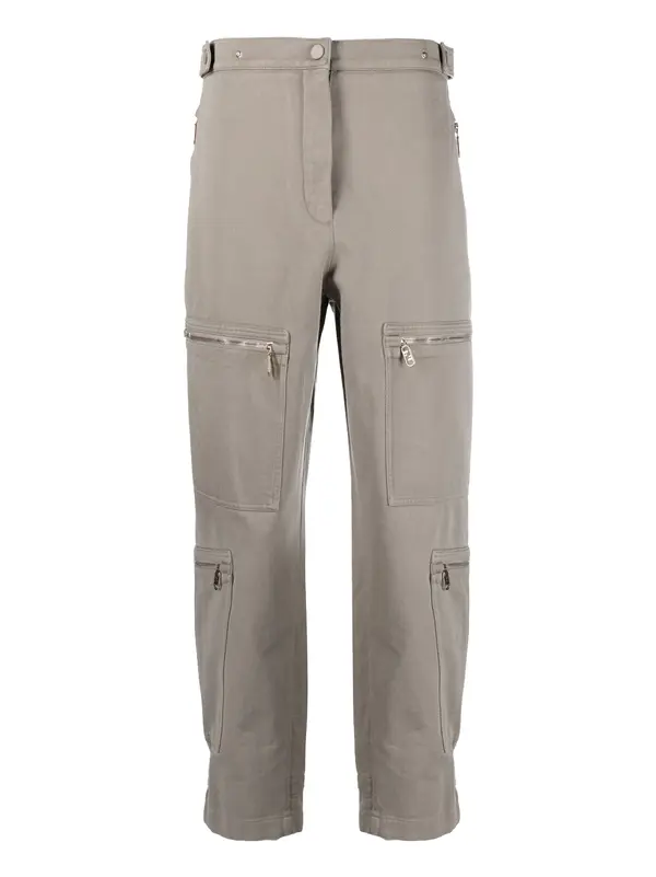 Fendi Zip-detail Straight-leg Trousers - Green