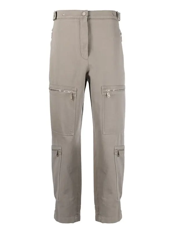 Fendi Zip-detail Straight-leg Trousers - Green