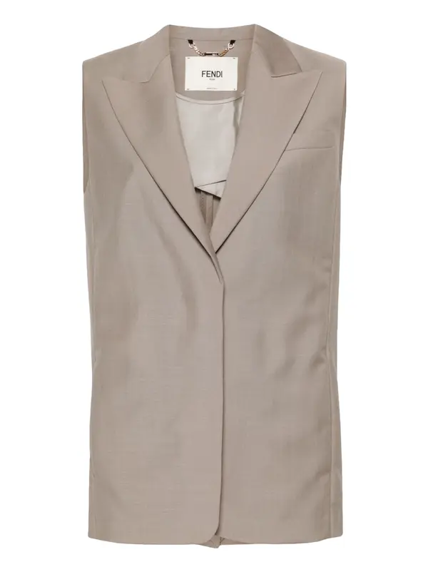 Fendi Mohair-wool Waistcoat - Brown
