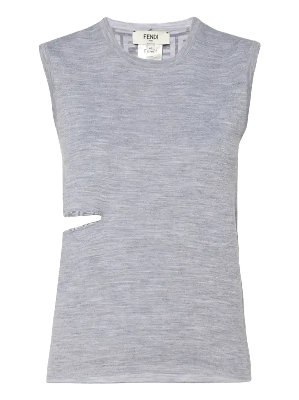 Fendi Ff-motif Tank Top - Grey