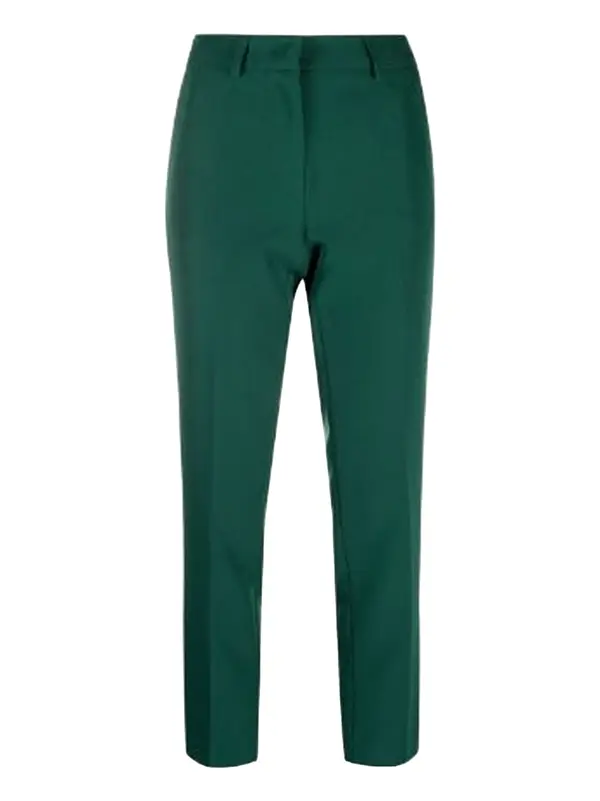BLANCA VITA Cropped Tailored Trousers - Green