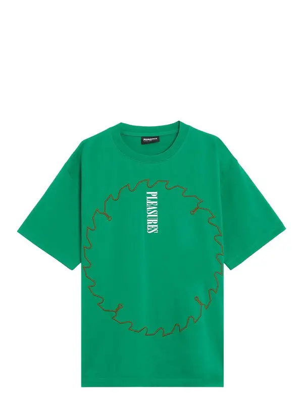 PLEASURES Saw Heavyweight T-shirt - Green