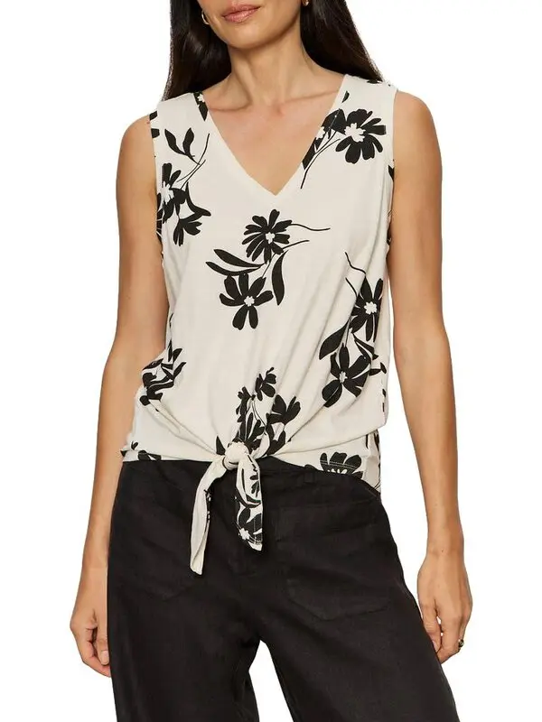 Sanctuary Floral Print Tank - Chalk White Bloom