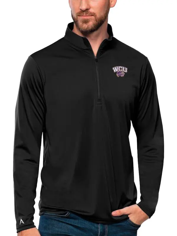 ANTIGUA Western Carolina Catamounts Tribute Quarter-zip Top - Black
