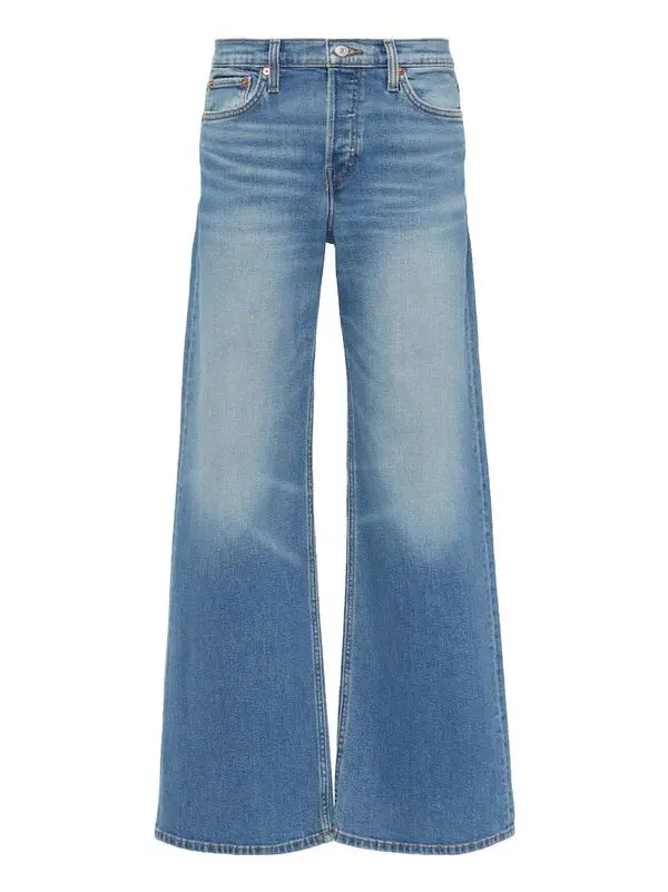 RE/DONE Mid-rise Wide-leg Jeans - Blue