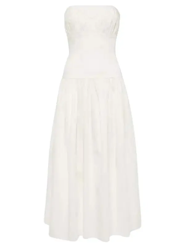 Tove Lauryn Strapless Midi Dress - White