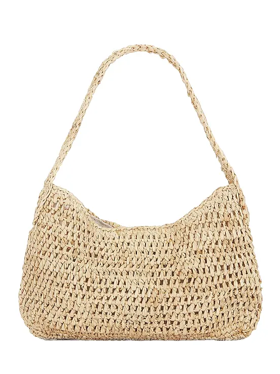 Hat Attack Kate Raffia Shoulder Bag - Natural