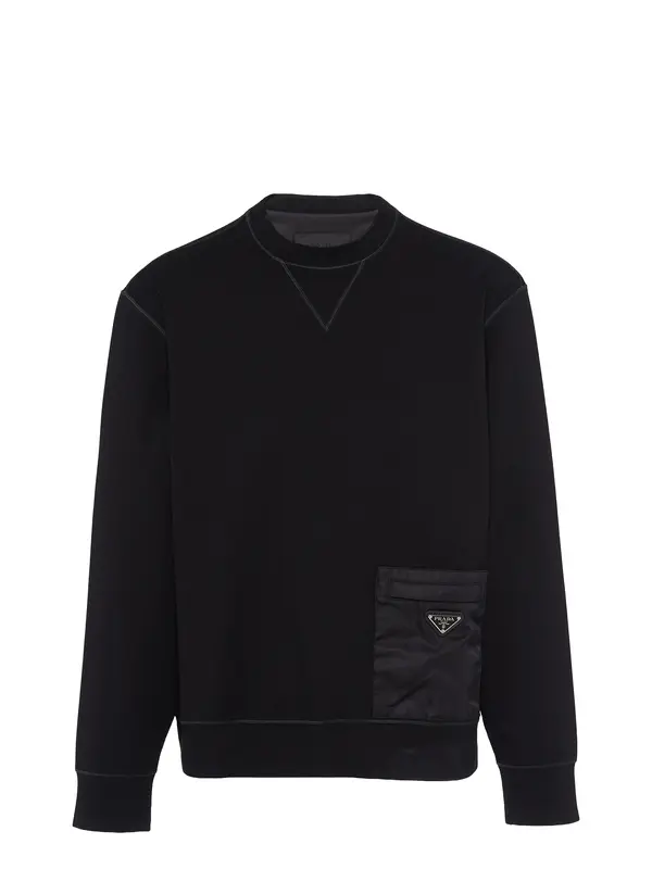 Prada Technical Fabric Sweatshirt - Black/black