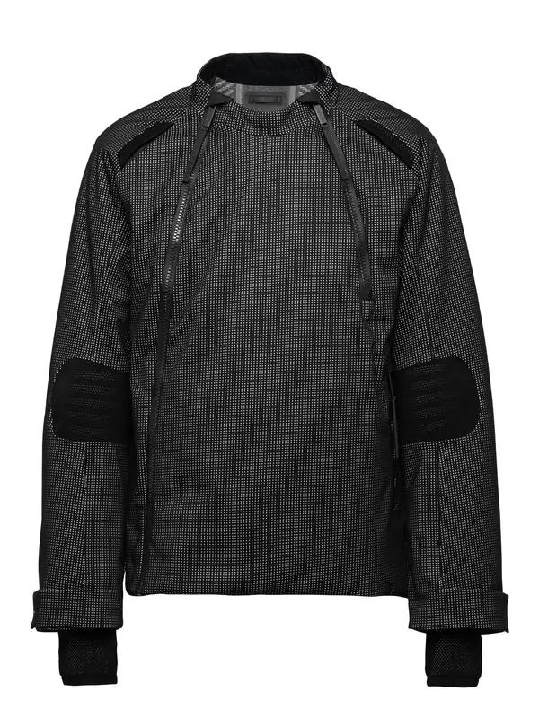 Prada Reflective Fabric Ski Jacket - Black/silver