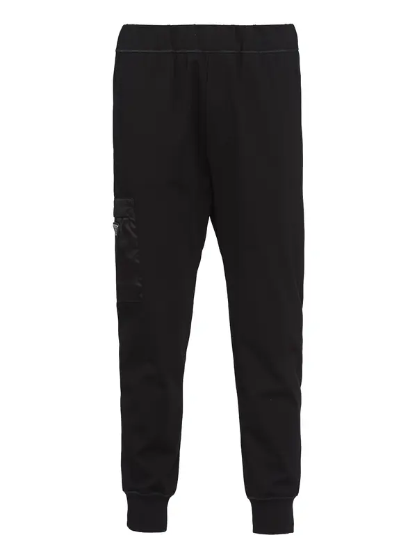 Prada Technical Fleece Pants - Black/black
