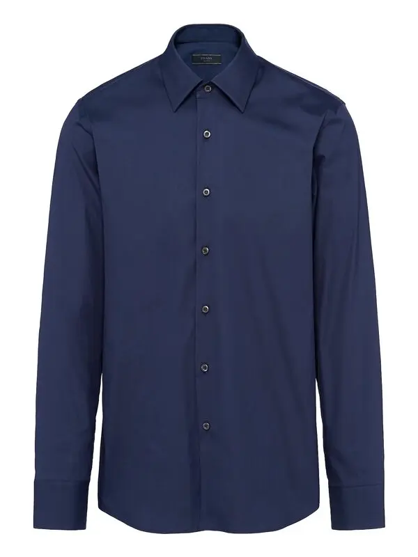 Prada Stretch Cotton Shirt - Navy