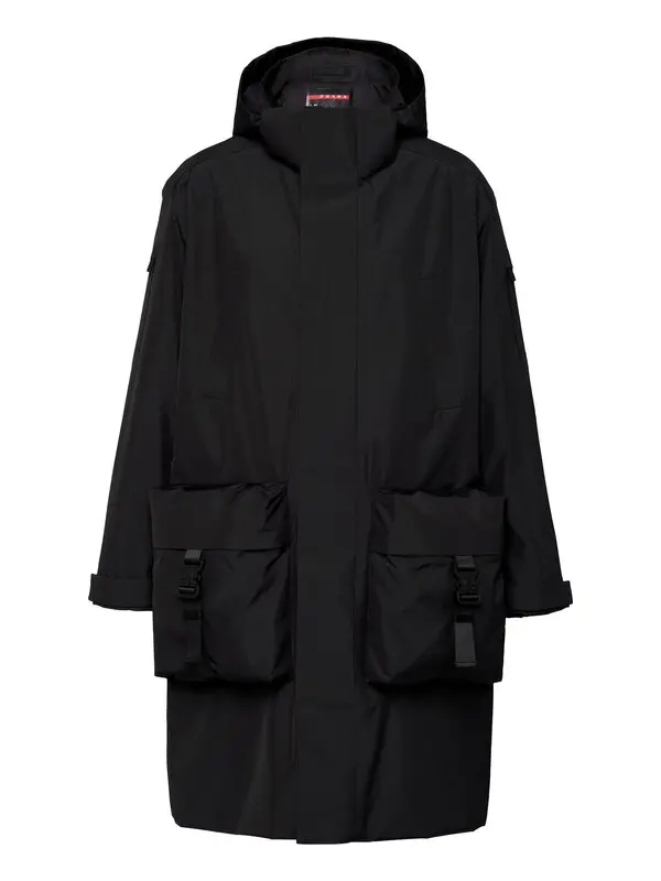 Prada Recycled Technical Fabric Raincoat - Black