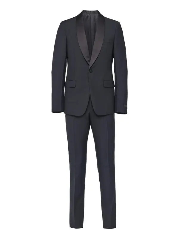 Prada Single-breasted Wool And Mohair Tuxedo - Black