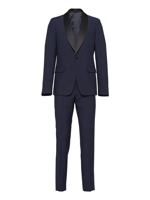 Prada Single-breasted Wool And Mohair Tuxedo - Blue