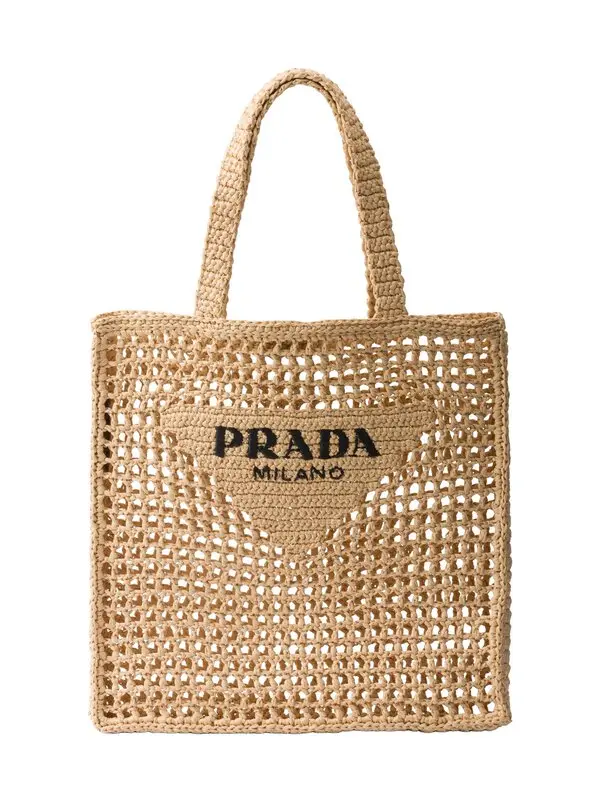 Prada Crochet Tote Bag - Neutral