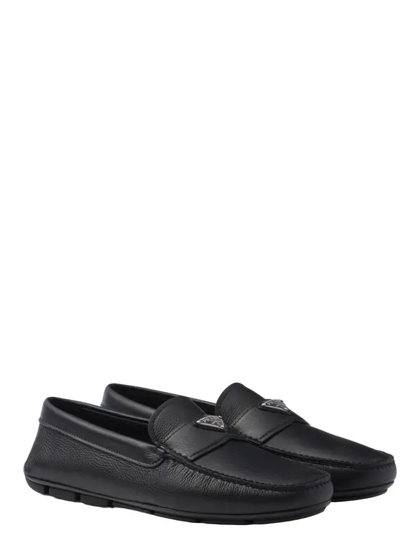 Prada Leather Loafers - Black