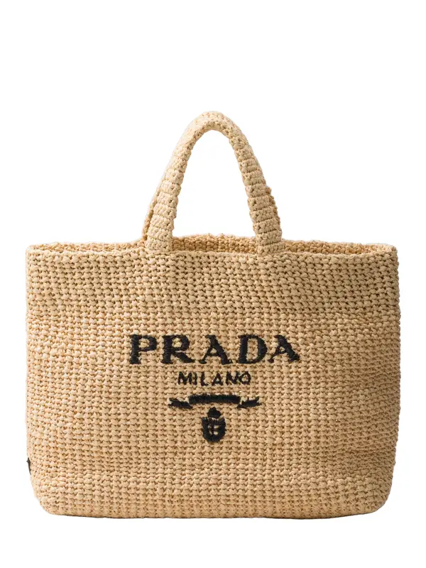 Prada Crochet Tote Bag - Natural
