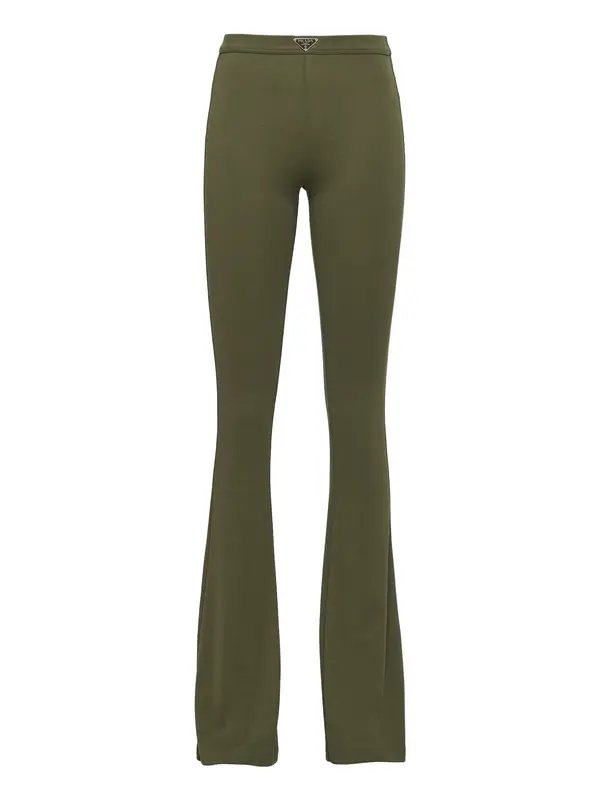 Prada Ribbed Knit Pants - Camouflage Green