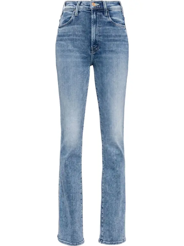MOTHER Hustler Sneak High-rise Tapered Jeans - Blue