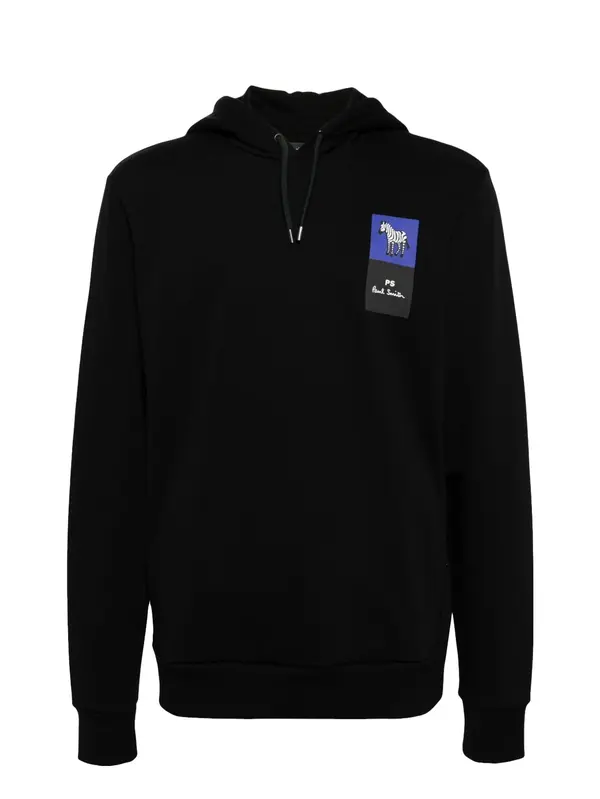 Paul Smith Logo-print Organic Cotton Hoodie - Black