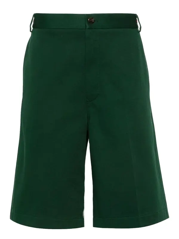 Gucci Sylvie Web-detailed Bermuda Shorts - Green