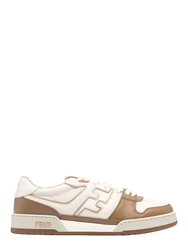 Fendi Match Leather Sneakers - Neutrals