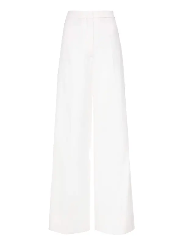 Stella McCartney Wide-leg Wool Trousers - Neutrals