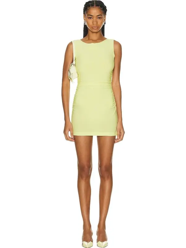 Norma Kamali Sleeveless Pickleball Mini Dress - Butter Yellow
