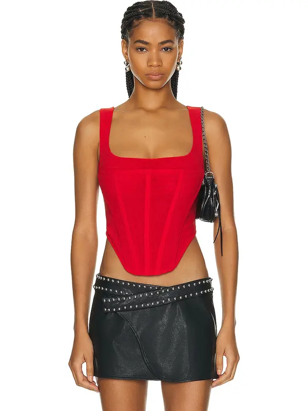 Miaou Campbell Corset - Scarlet