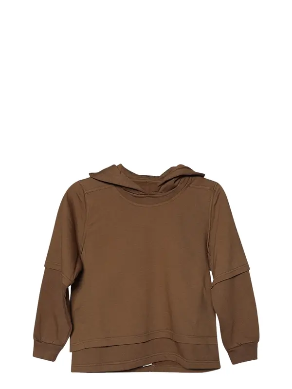 Rick Owens Hooded Sweatshirt - Khaki Brown