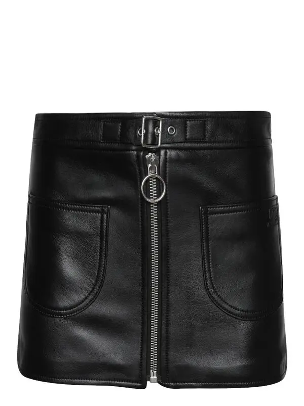 COURREGES Buckle Zipped Mini Skirt - Black
