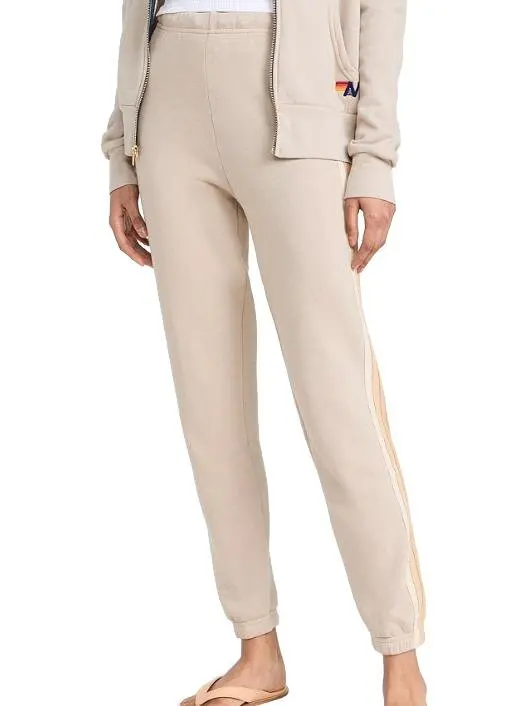 Aviator Nation 5-stripe Sweatpants - Sand/tan