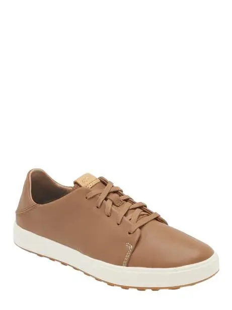 Olukai Wailea Waterproof Spikeless Golf Shoe - Tan/ Tan