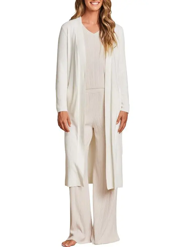 Barefoot Dreams Cozychic™ Ultra Lite® Open Front Cardigan - Pearl