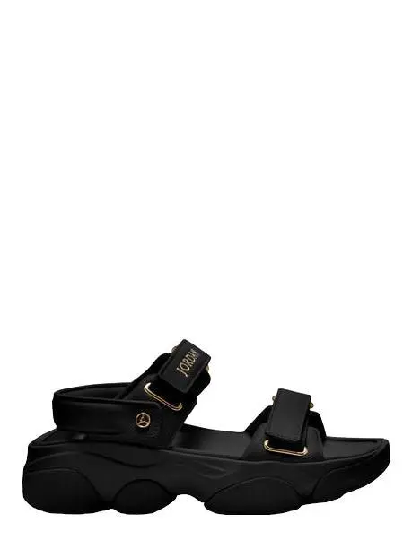 JORDAN Deja Leather Sandal - 001 Black/m Gold