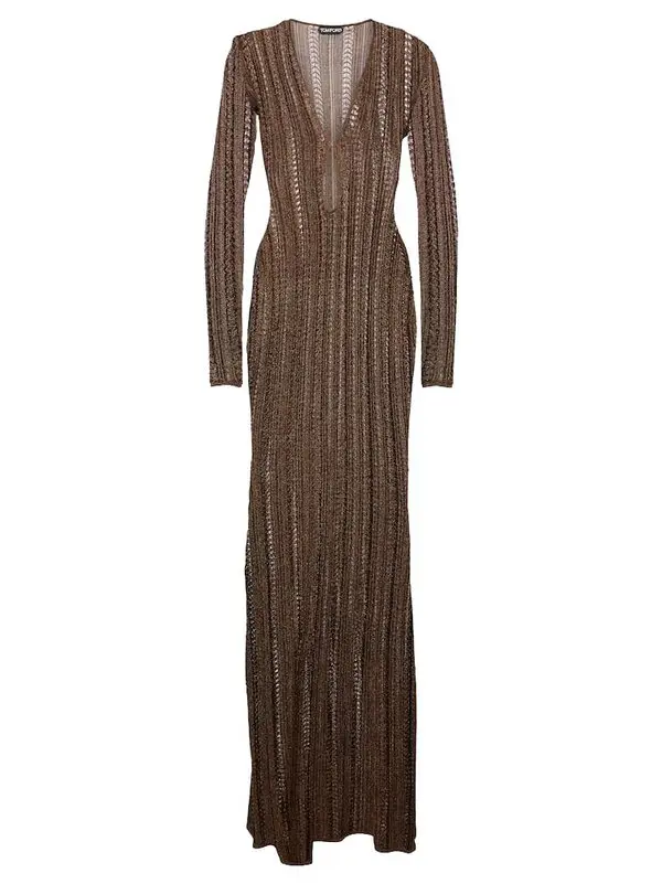 TOM FORD Cutout Gown - Brown