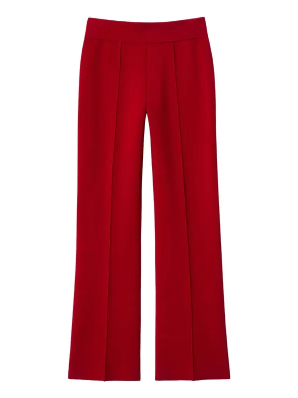 Lafayette 148 New York Crepe Knit Flared Ankle Pants - Spark