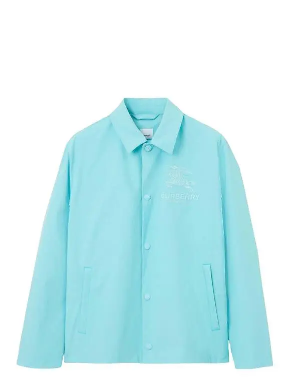 Burberry Embroidered Logo Jacket - Blue