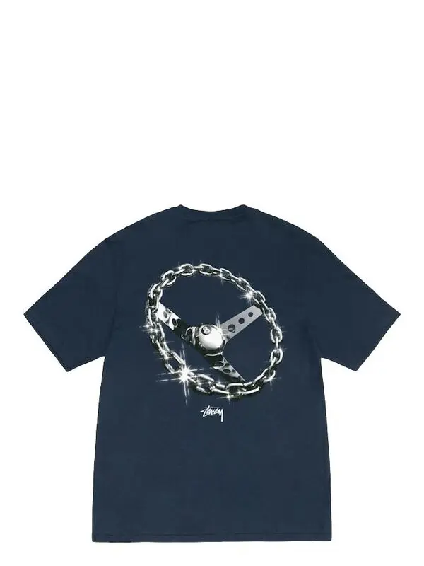 StÜssy Chainlink T-shirt - Navy Blue