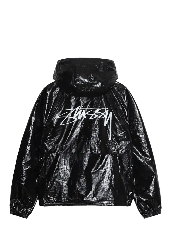 StÜssy Beach Shell Coated Ripstop Jacket - Black