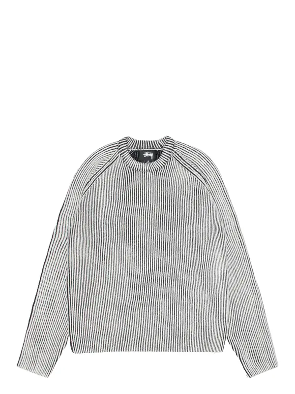 StÜssy Contrast Ribbed Sweater - White