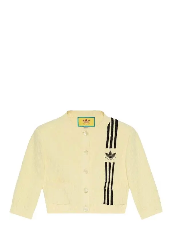 Gucci X Adidas Cropped Cardigan - Yellow