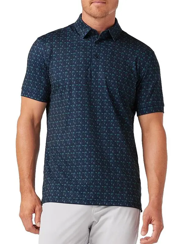 Mizzen+main Versa Short Sleeve Polo - Navy Golf Swing